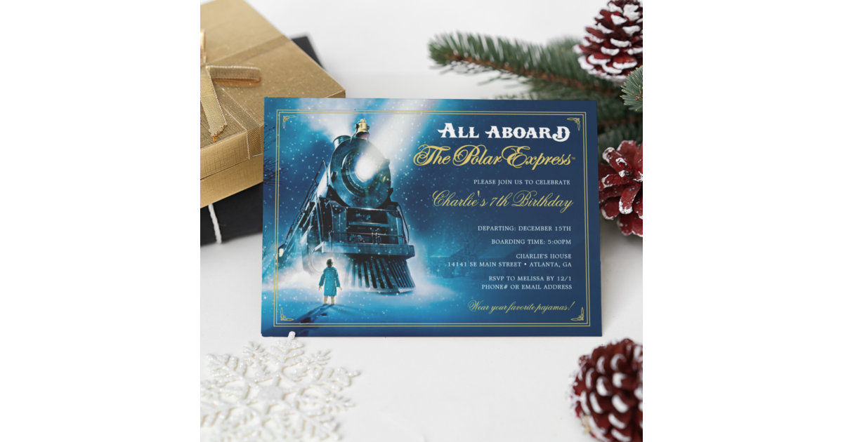 The Polar Express Pajama Slumber Party Invitation | Zazzle