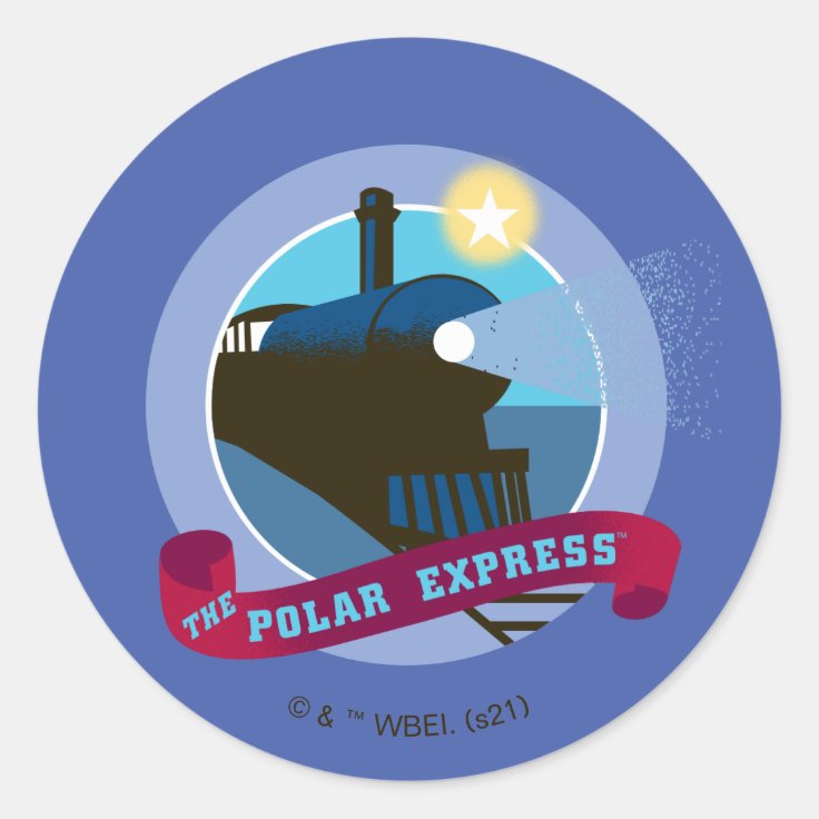 The Polar Express | Vintage Train Badge Classic Round Sticker | Zazzle