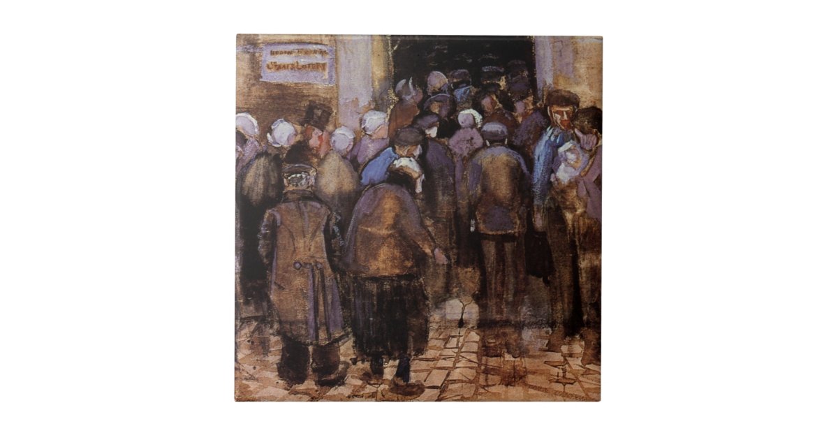 The Poor and Money by Vincent van Gogh Ceramic Tile | Zazzle