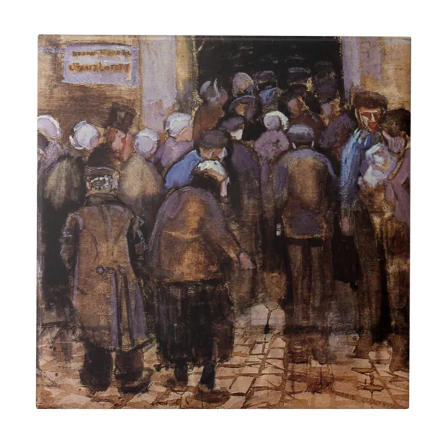 The Poor and Money by Vincent van Gogh Ceramic Tile | Zazzle