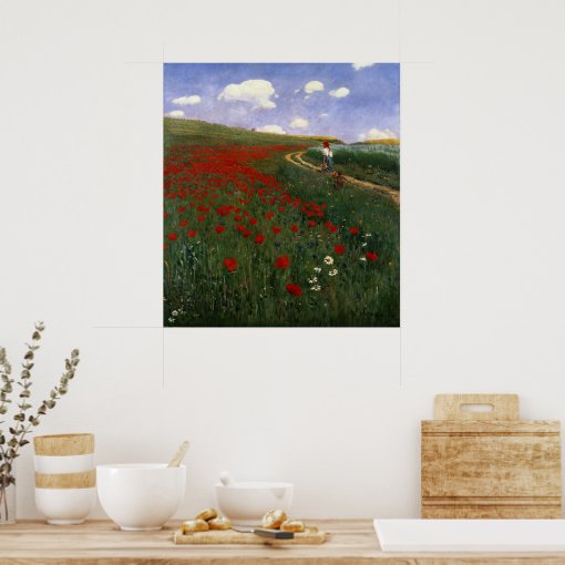 The Poppy Field Poster | Zazzle