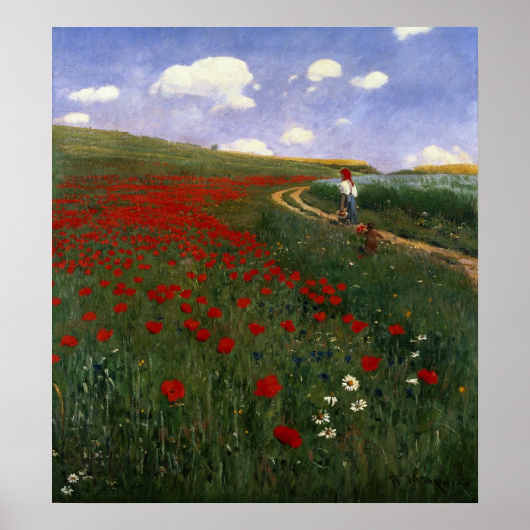 The Poppy Field Poster | Zazzle