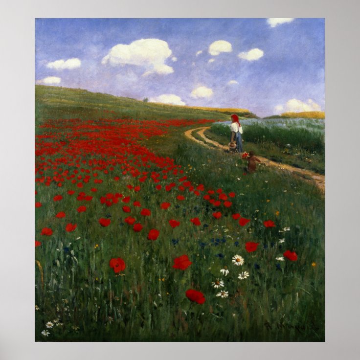 The Poppy Field Poster | Zazzle