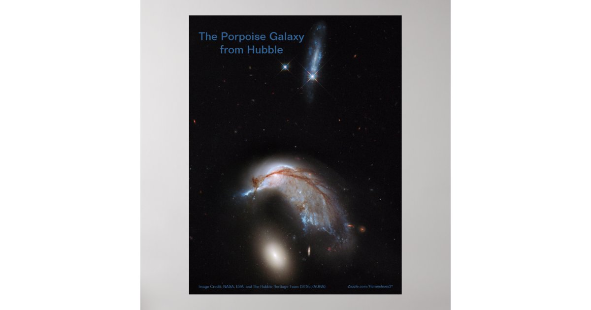 The Porpoise Galaxy from Hubble (NGC 2936) -poster Poster | Zazzle