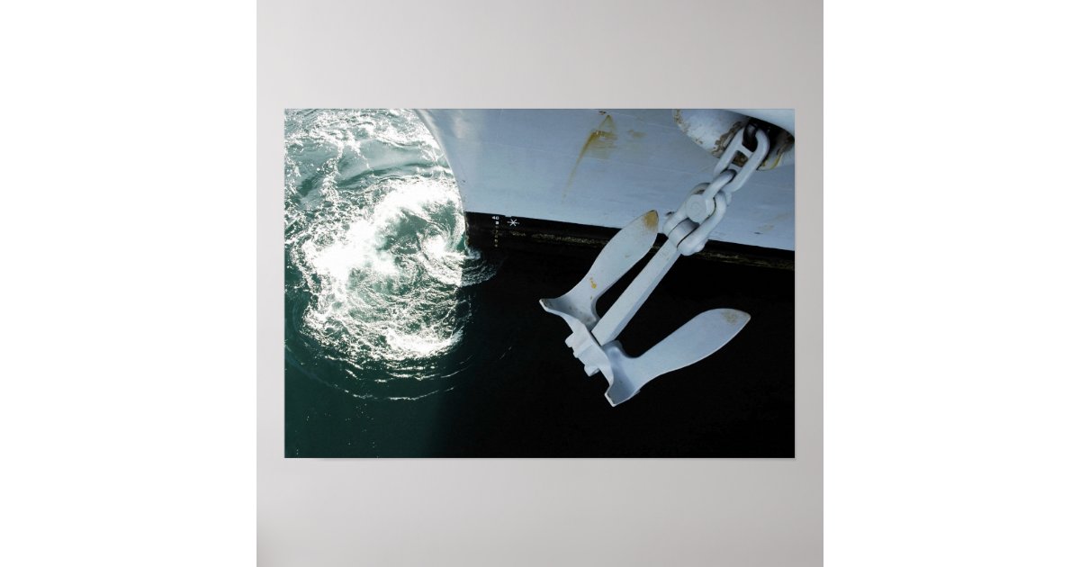 The port side Mark II Stockless Anchor Poster | Zazzle