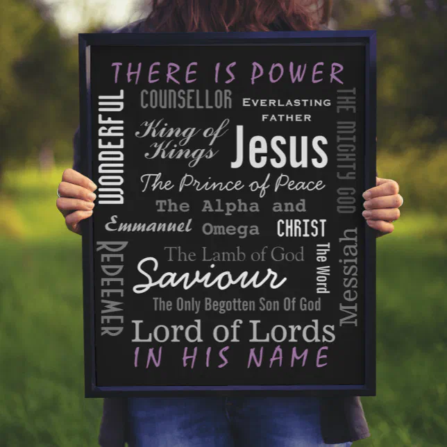 The Powerful Name of Jesus Christian Poster | Zazzle
