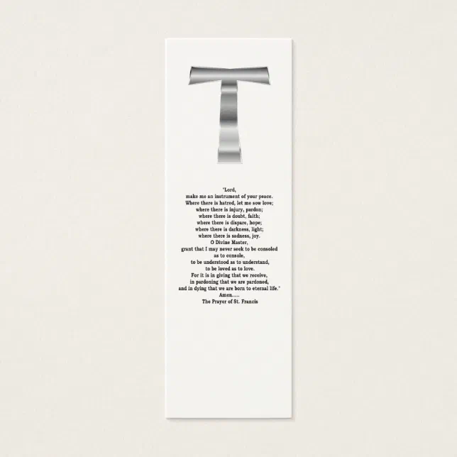 The Prayer of St. Francis - Bookmark | Zazzle