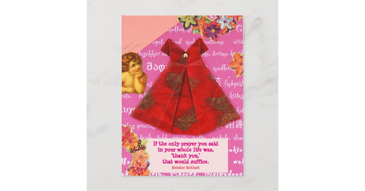 the prayer of thank you postcard | Zazzle