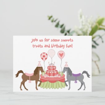 The Pretty Ponies Horse Birthday Party Invitation | Zazzle