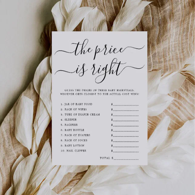 The Price Is Right Baby Shower Game, Invitation | Zazzle