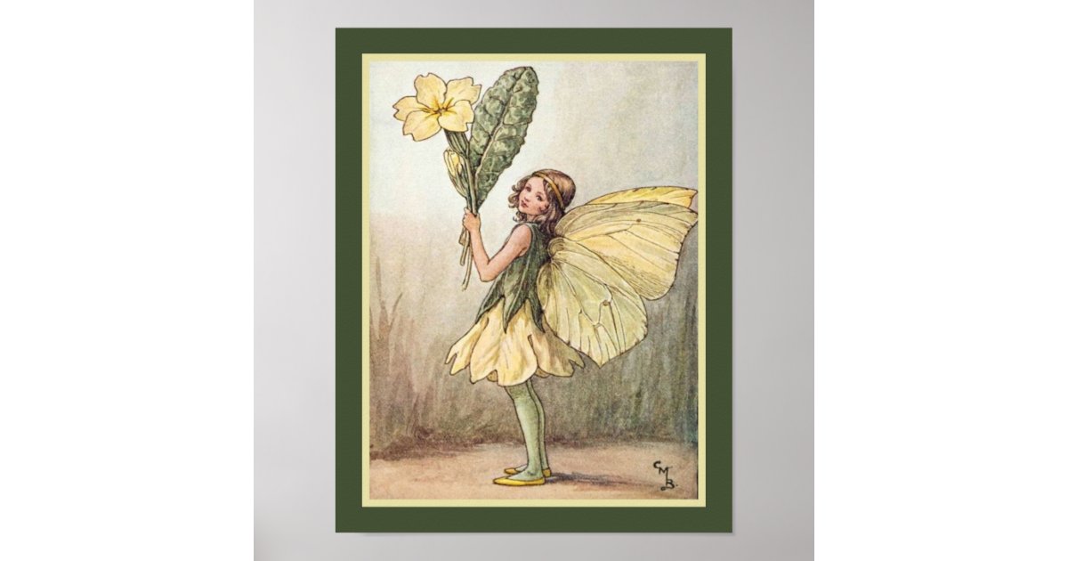 "The Primrose Fairy" ca. 1918- Cicely Mary Barker Poster | Zazzle