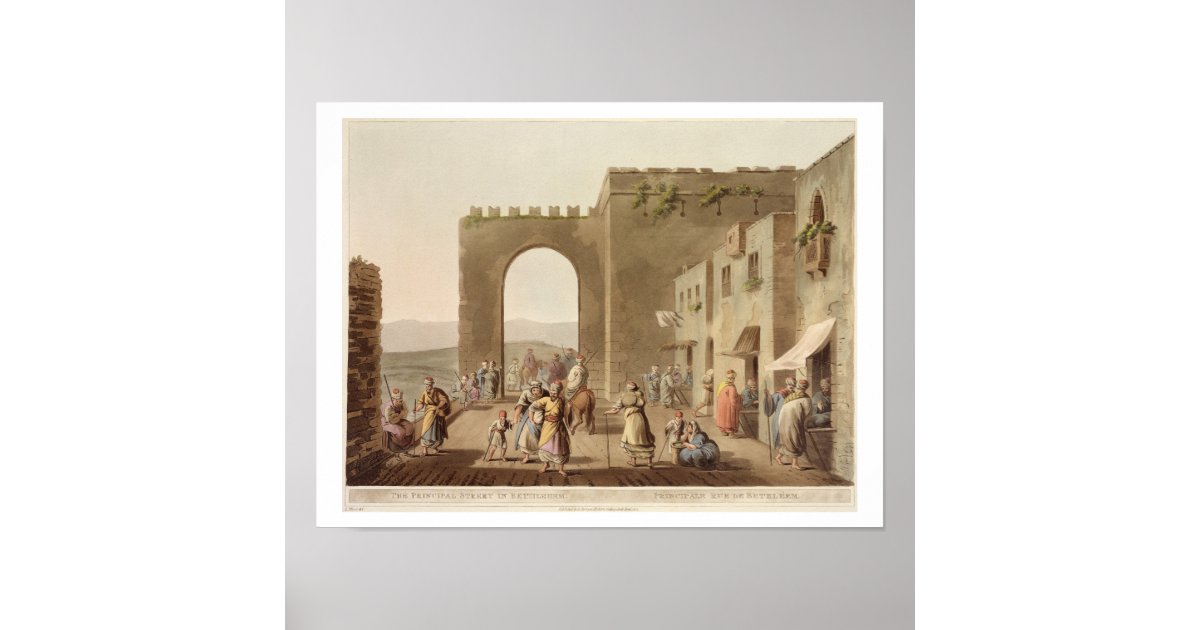 The Principal Street in Bethlehem, from 'Views of Poster | Zazzle