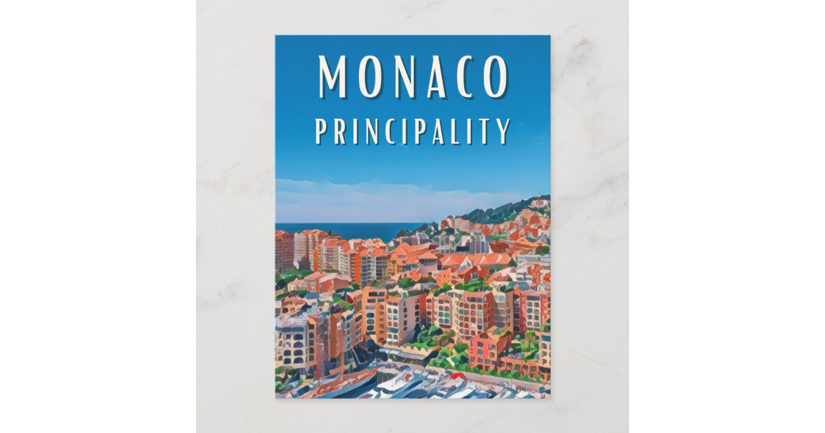 The Principality of Monaco Postcard | Zazzle