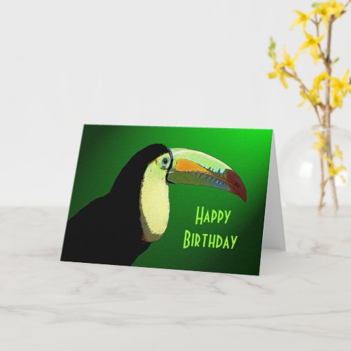 The Prismatic Toucan Birthday Greeting Card | Zazzle
