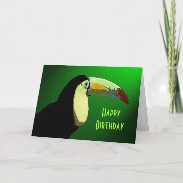 The Prismatic Toucan Birthday Greeting Card | Zazzle
