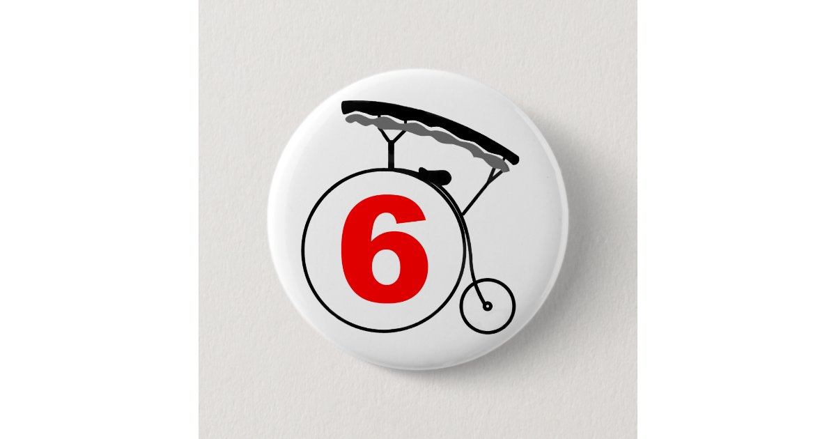 "The Prisoner" Number 6 Button | Zazzle