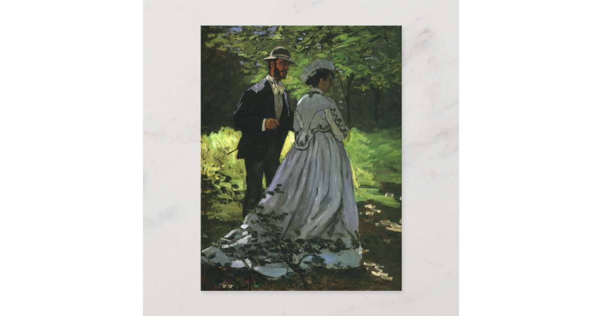 The Promenaders, aka The Strollers by Claude Monet Postcard | Zazzle
