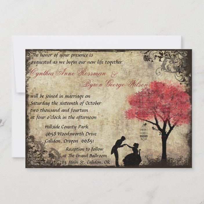 The Proposal Vintage Wedding Invitation in Red | Zazzle.com