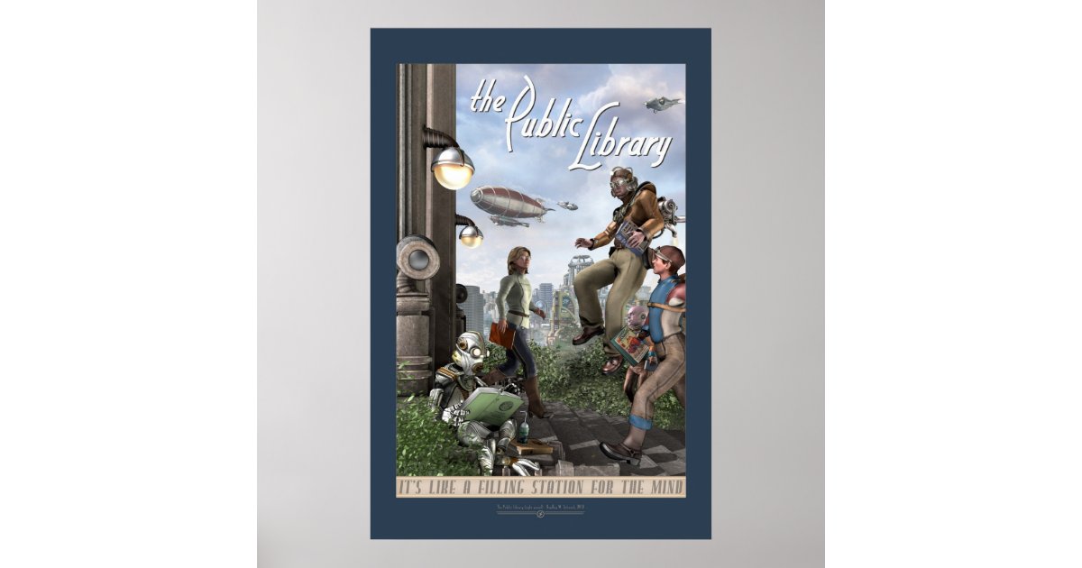 The Public Library - Right Panel (20x30") Poster | Zazzle