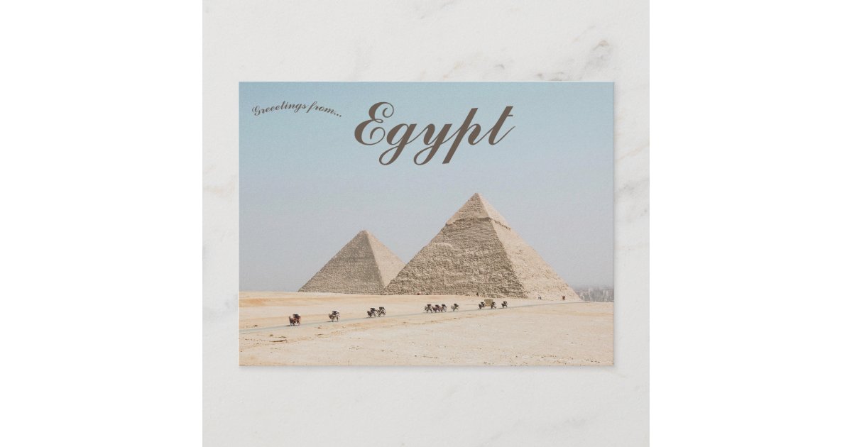 The Pyramids of Giza in Giza Egypt Postcard | Zazzle