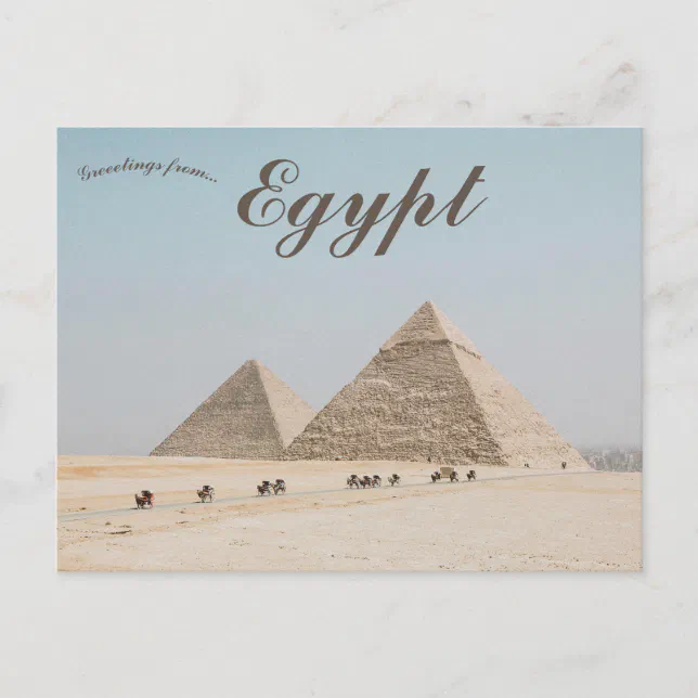 The Pyramids of Giza in Giza Egypt Postcard | Zazzle