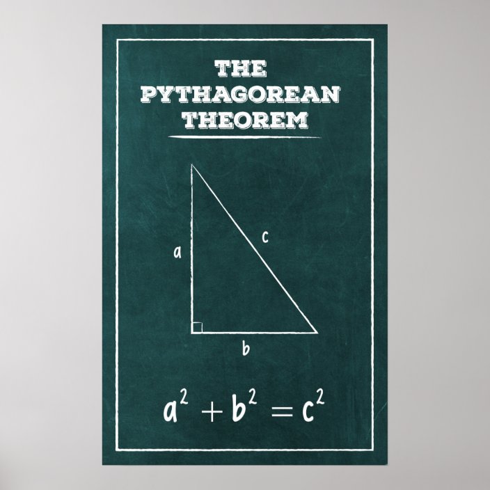 The Pythagorean Theorem Poster | Zazzle