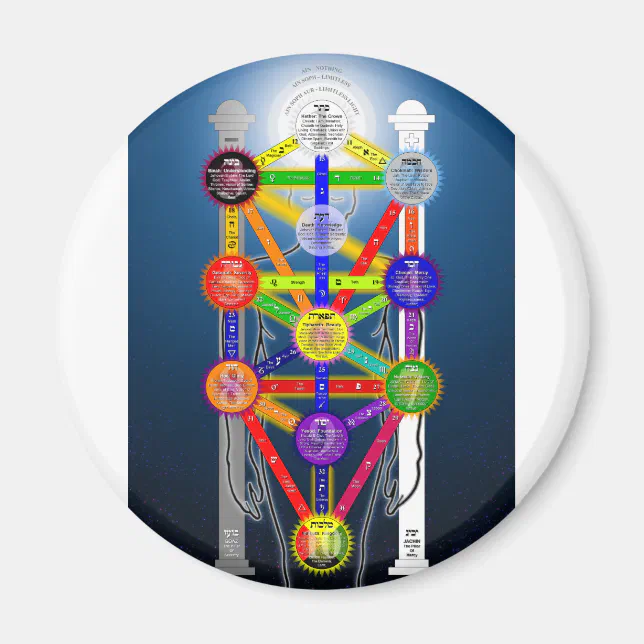 The Qabalistic Tree of Life Structure Diagram Magnet | Zazzle