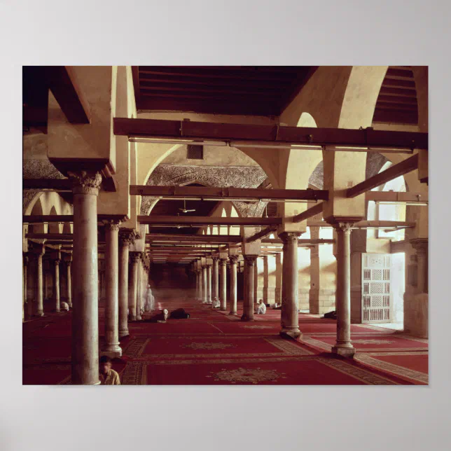 The Qibla Liwan of the Mosque of Al-Azhar Poster | Zazzle