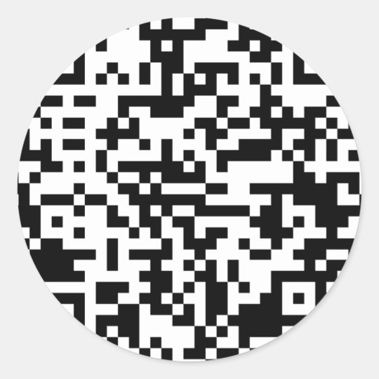 The QR Code Classic Round Sticker | Zazzle.com