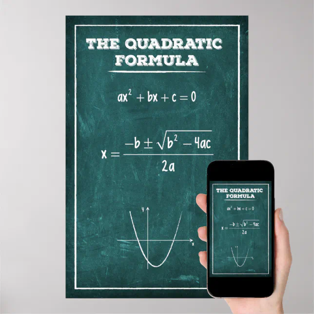 The Quadratic Formula Poster | Zazzle