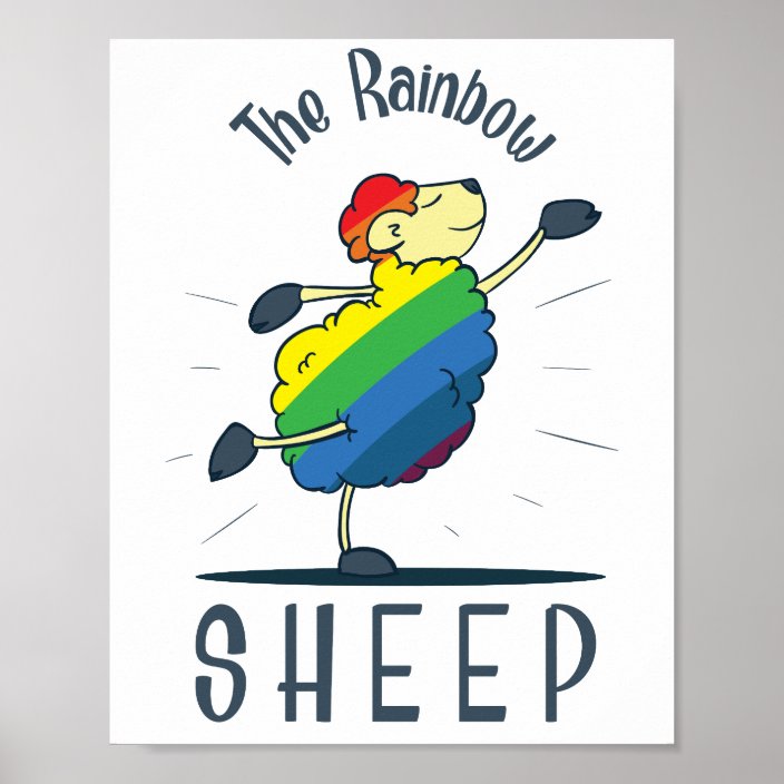 The Rainbow Sheep LGBT Poster | Zazzle.com