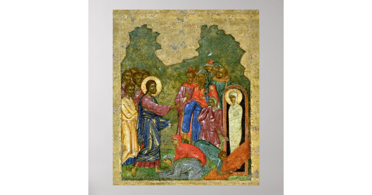 The Raising of Lazarus, Russian icon Poster | Zazzle