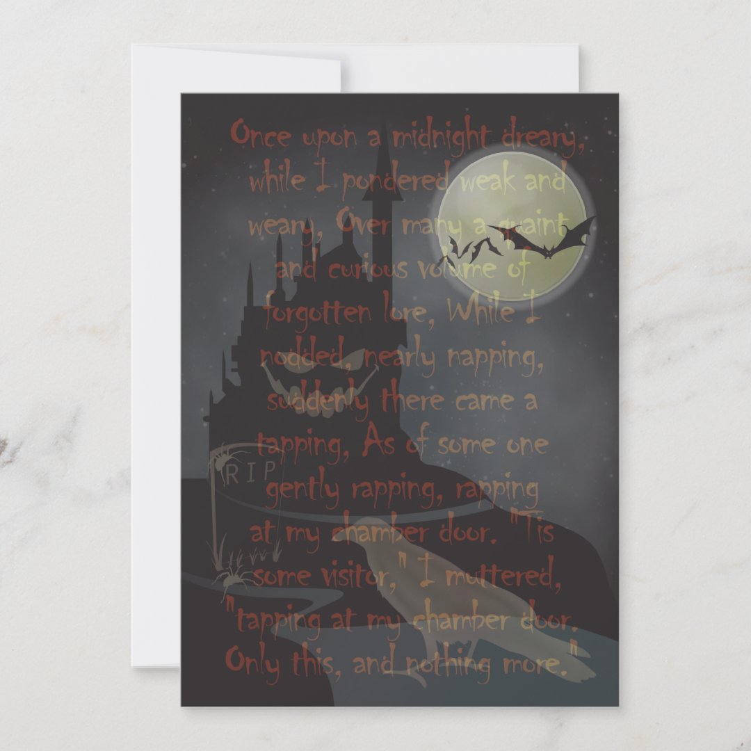 "The Raven" Halloween Party Invitation | Zazzle