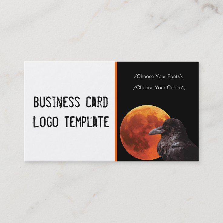 The Raven Logo Business Card | Zazzle
