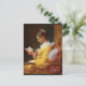 The Reader French Girl in Yellow Dress Postcard | Zazzle