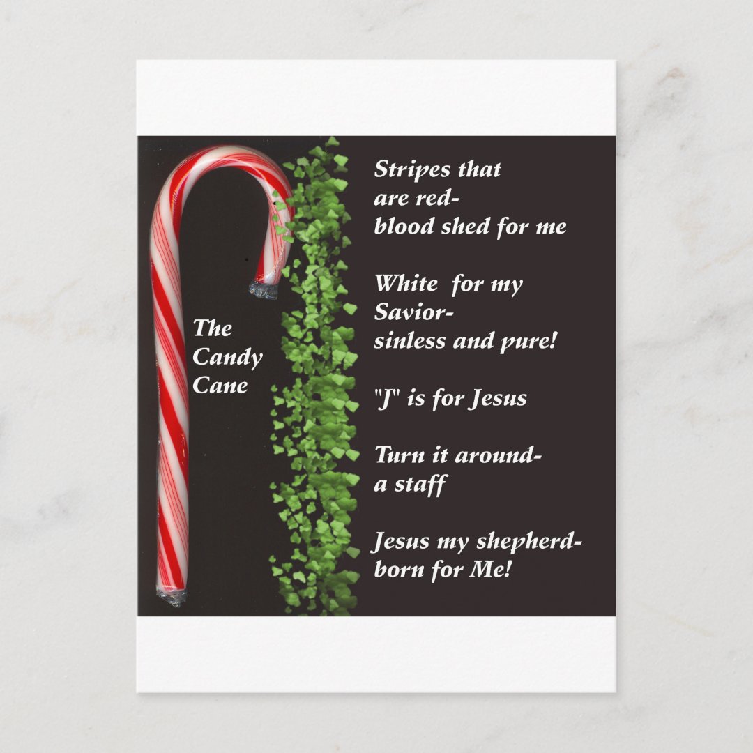 THe Real Candy Cane Meaning Postcard | Zazzle