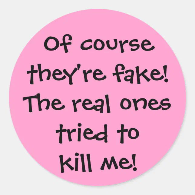 The Real Ones "Sticker" Classic Round Sticker | Zazzle