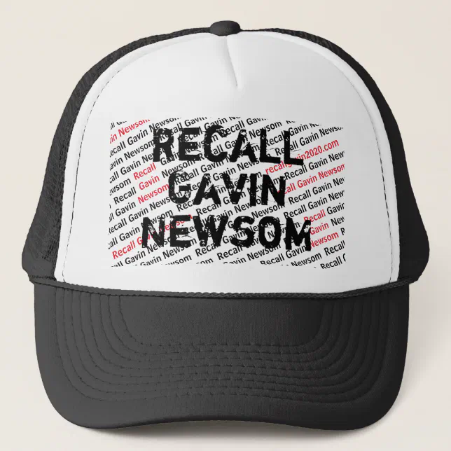 The Recall Newsom Trucker Hat 2 | Zazzle