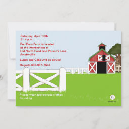 The Red Barn Birthday Party Invitation | Zazzle
