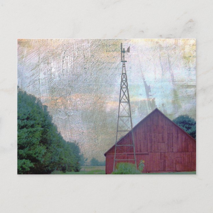 The Red Barn Postcard | Zazzle