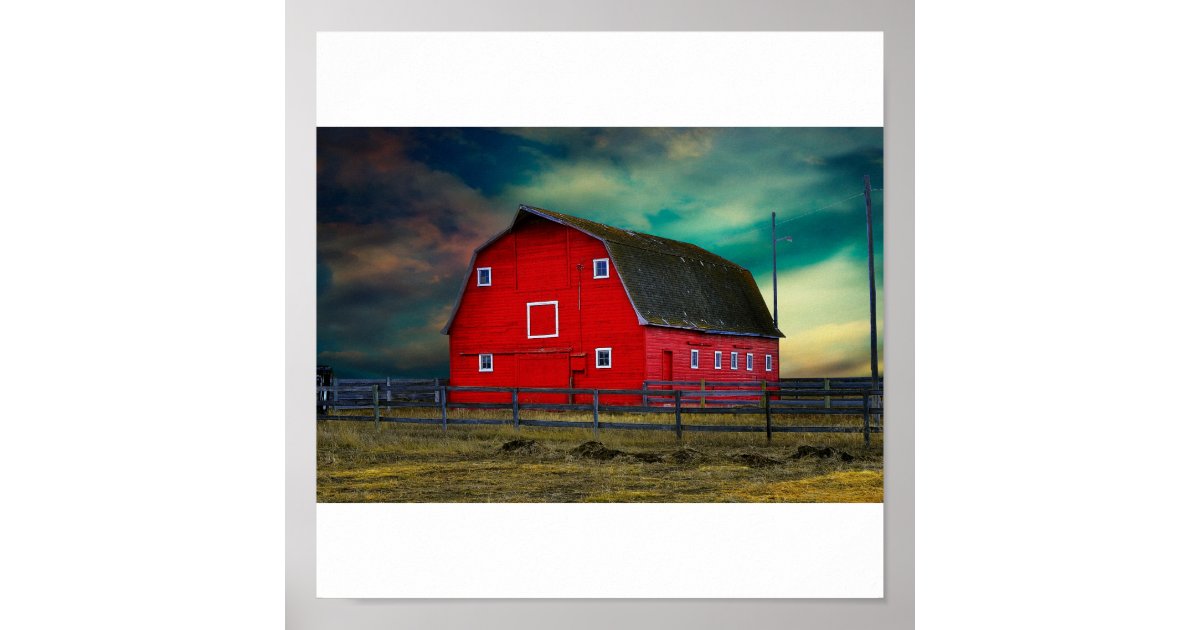 The Red Barn Poster | Zazzle