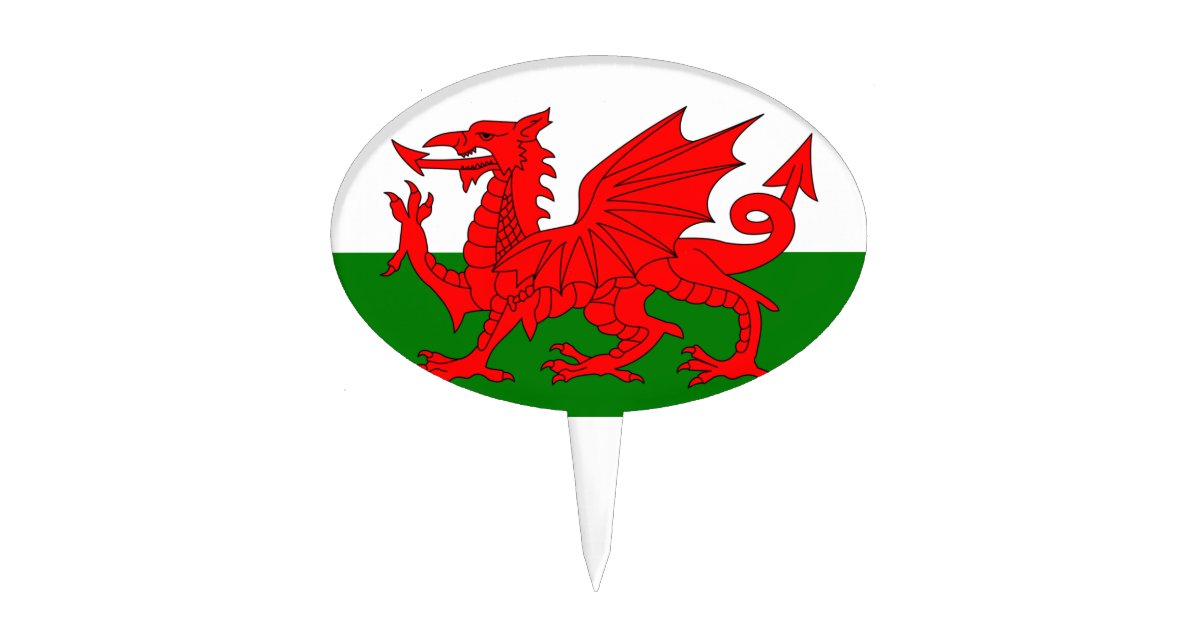 The Red Dragon [Flag of Wales] Cake Topper | Zazzle