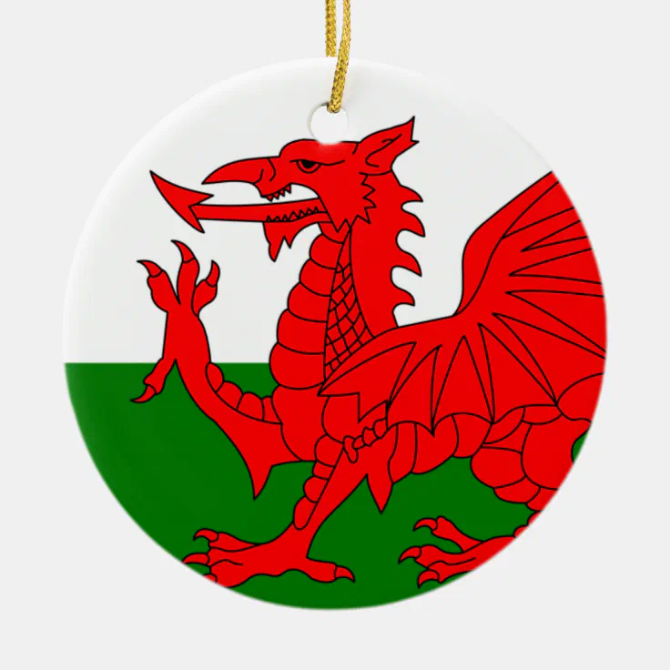 The Red Dragon [Flag of Wales] Ceramic Ornament | Zazzle