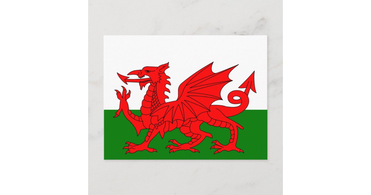 The Red Dragon [Flag of Wales] Postcard | Zazzle