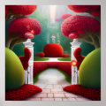 The Red Gardens of Wonderland Poster | Zazzle