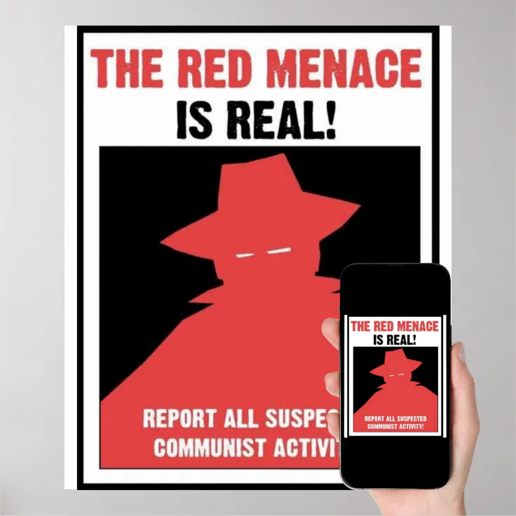 The Red Menace Propaganda Poster | Zazzle