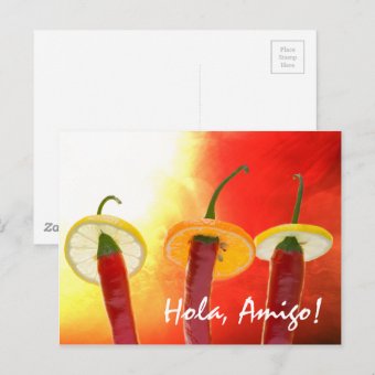 The Red, The Hot, The Chili Postcard | Zazzle