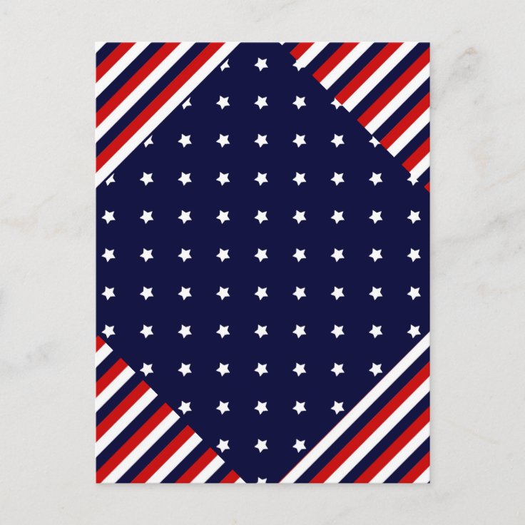 The Red, White, & Blue Postcard | Zazzle