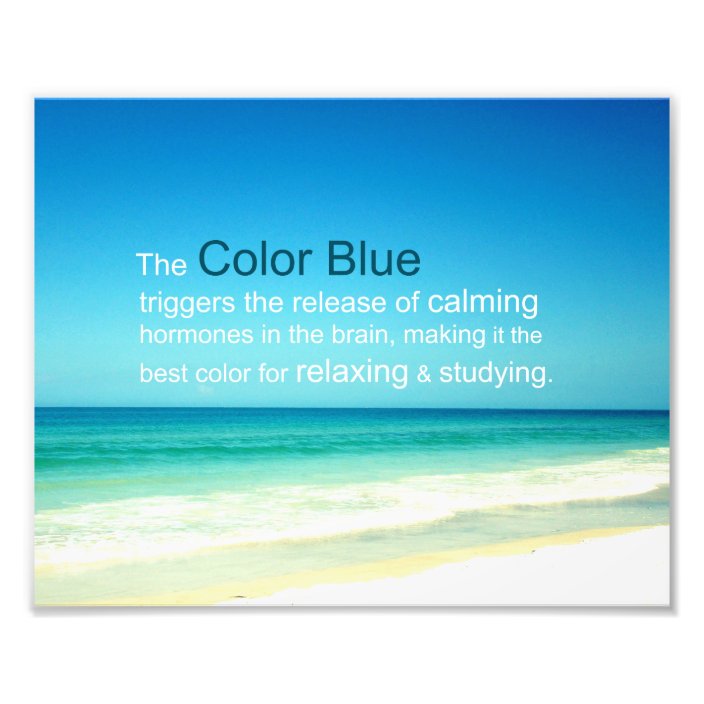The Relaxing Calming Color Blue of Sea & Sky Photo Print | Zazzle.com