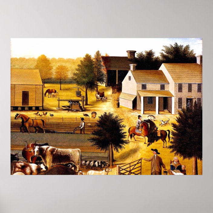 The Residence of David Twining - Edward Hicks Poster | Zazzle.com